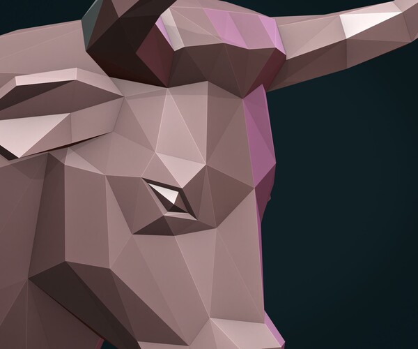 ArtStation - Bull Head low Poly | Resources