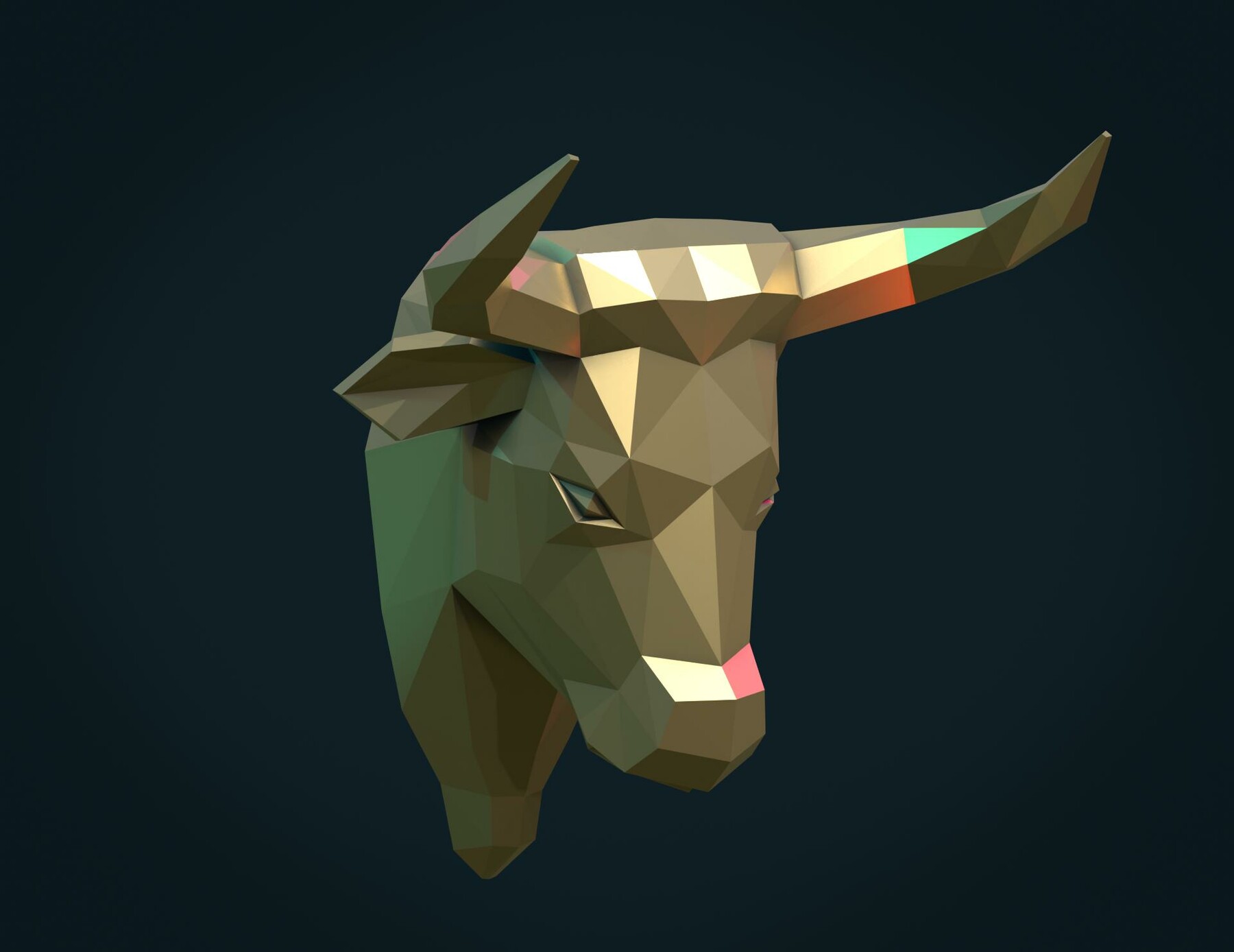ArtStation - Bull Head low Poly | Resources