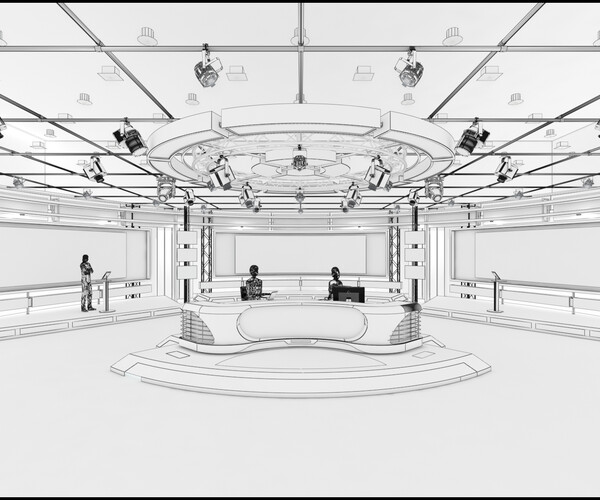 ArtStation - Virtual TV Studio Collection Vol 7 - 4 PCS DESIGN | Resources