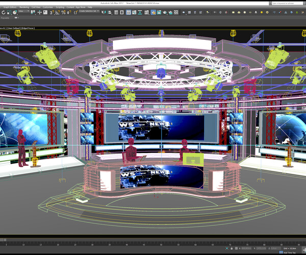 ArtStation - Virtual TV Studio Collection Vol 7 - 4 PCS DESIGN | Resources