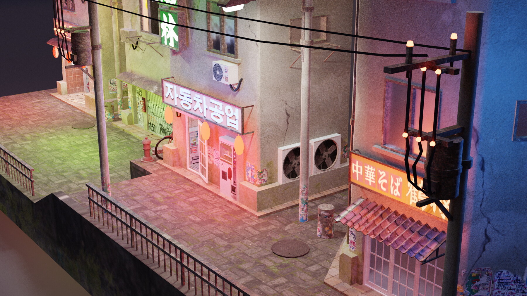 ArtStation - Cyberpunk Buildings Pack And Scene | Game Assets