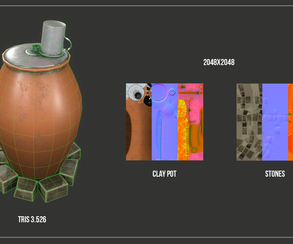 ArtStation - Clay pot | Game Assets