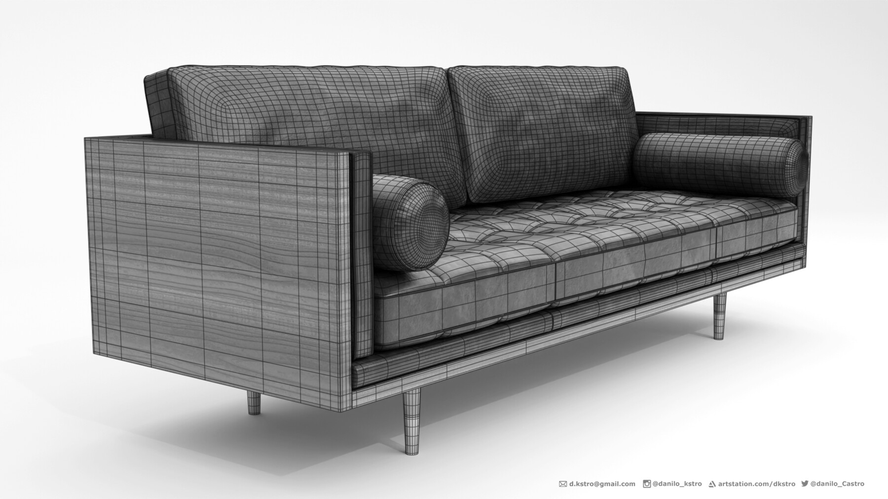 ArtStation - Leather Sofa - | 3D model | 4k Textures | Resources