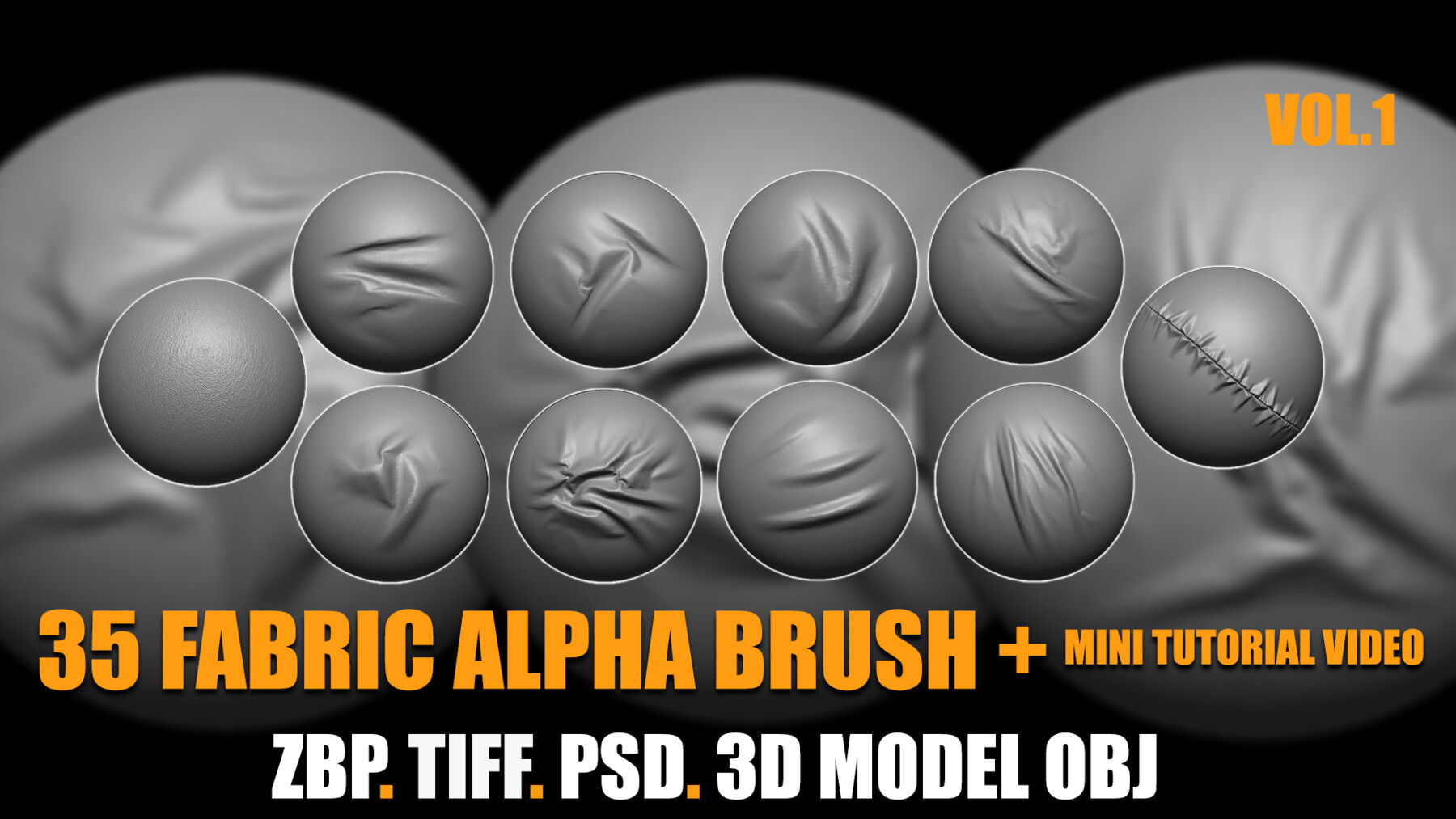 ArtStation - 35 fabric alpha brush vol.1 | Brushes