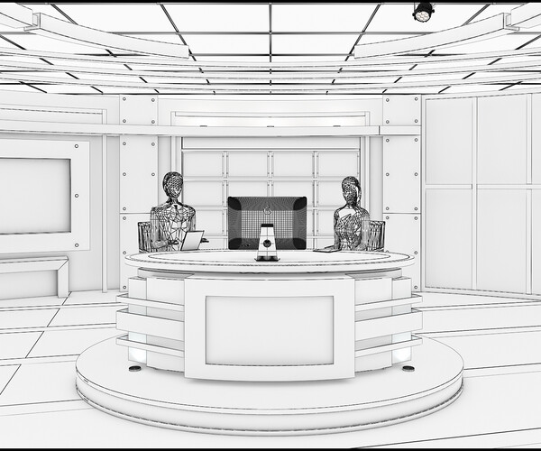 ArtStation - Virtual TV Studio Collection Vol 5 - 2 PCS DESIGN | Resources