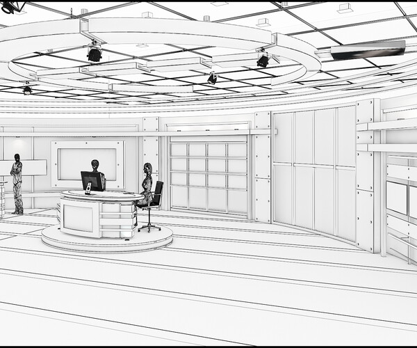 ArtStation - Virtual TV Studio Collection Vol 5 - 2 PCS DESIGN | Resources
