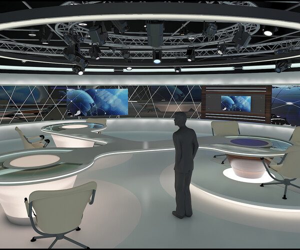 ArtStation - Virtual TV Studio Collection Vol 5 - 2 PCS DESIGN | Resources