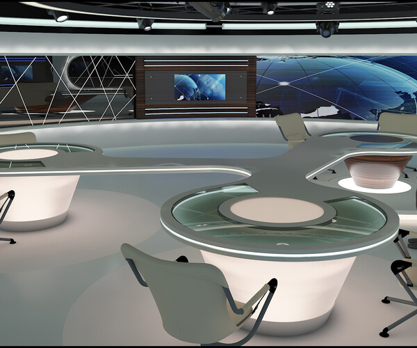 ArtStation - Virtual TV Studio Collection Vol 5 - 2 PCS DESIGN | Resources