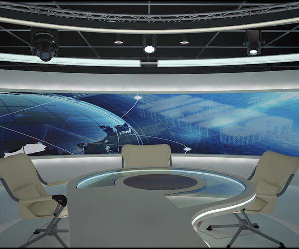 ArtStation - Virtual TV Studio Collection Vol 5 - 2 PCS DESIGN | Resources