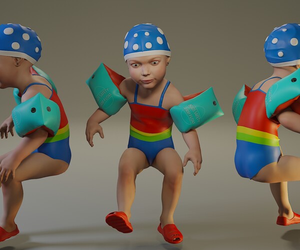 ArtStation - SwwimmingPool Child Female ACC0203007 | Resources