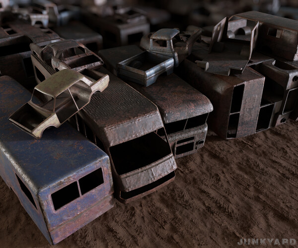ArtStation - Junkyard - RAW (LowPoly) | Game Assets