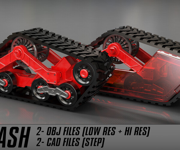 ArtStation - 2 TRACK WHEELS KITBASH | Resources