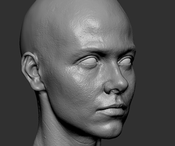ArtStation - Photorealistic PBR female face game animation ready Low ...