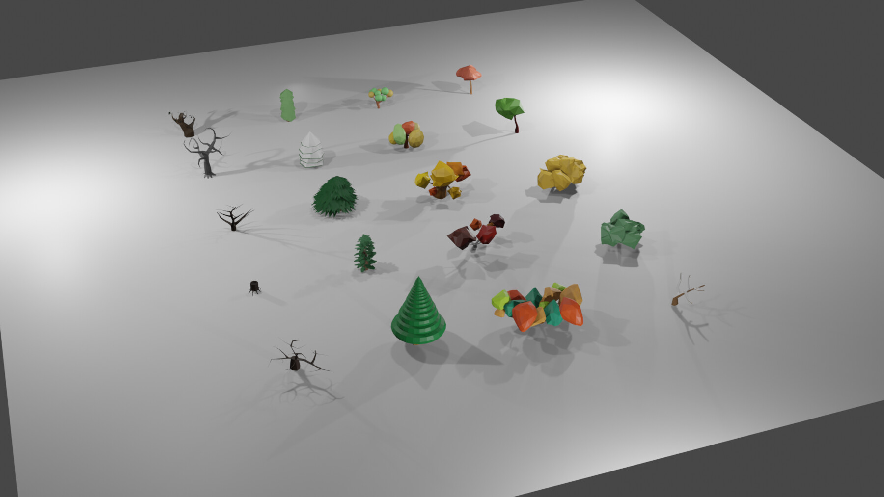 ArtStation - Low poly tree collection - 20 pieces | Game Assets