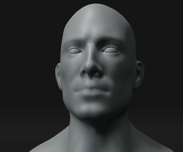 ArtStation - Male Body Base Mesh 3D Model 20k Polygons | Game Assets