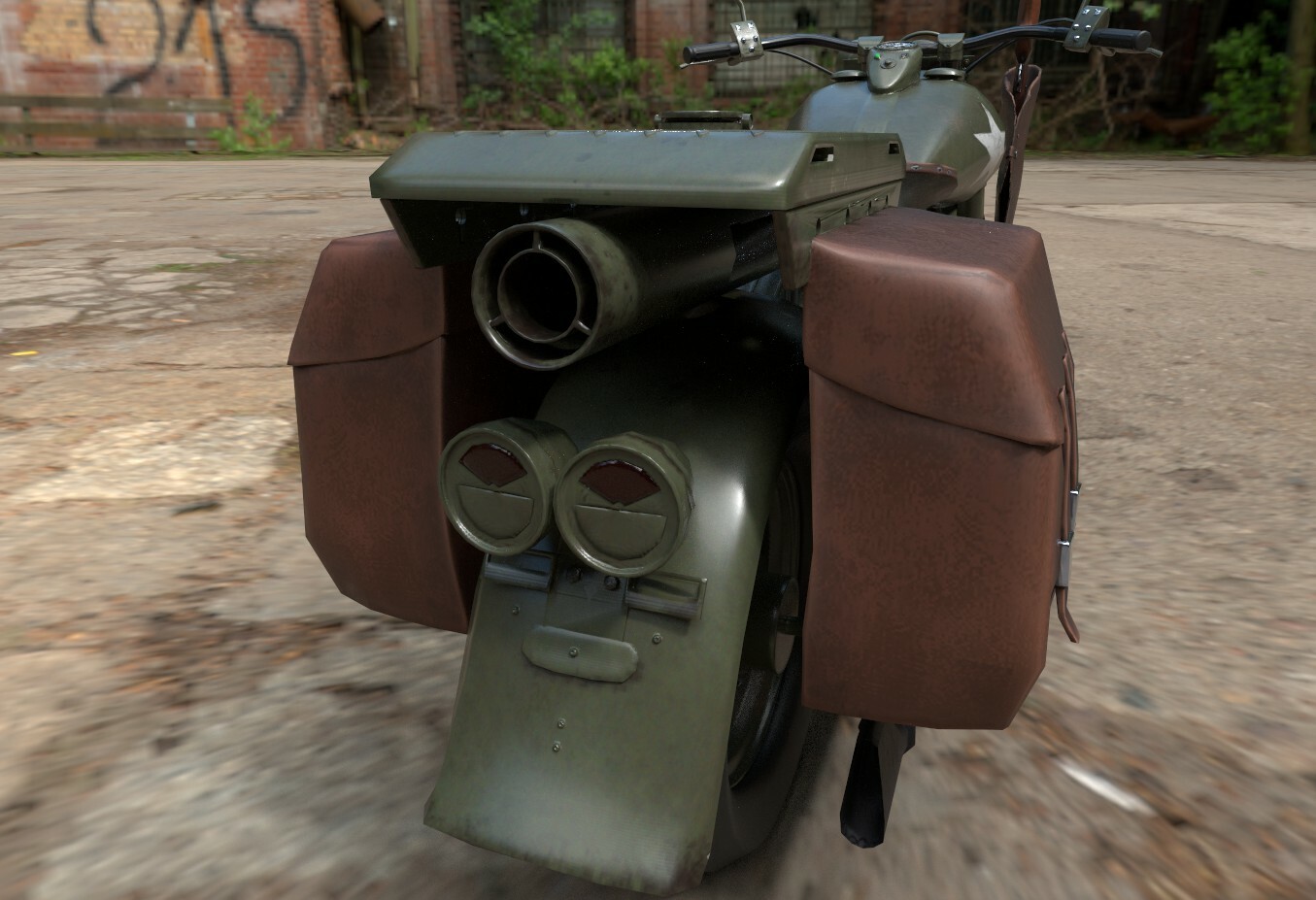 ArtStation - Motorcycle Custom Military HD | Game Assets