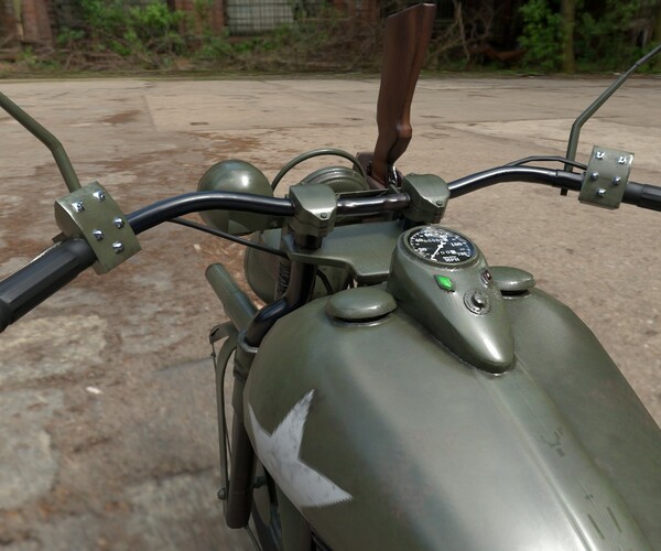 ArtStation - Motorcycle Custom Military HD | Game Assets