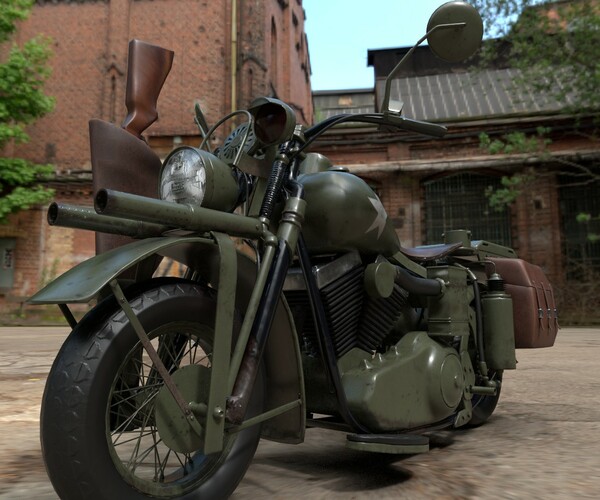 ArtStation - Motorcycle Custom Military HD | Game Assets