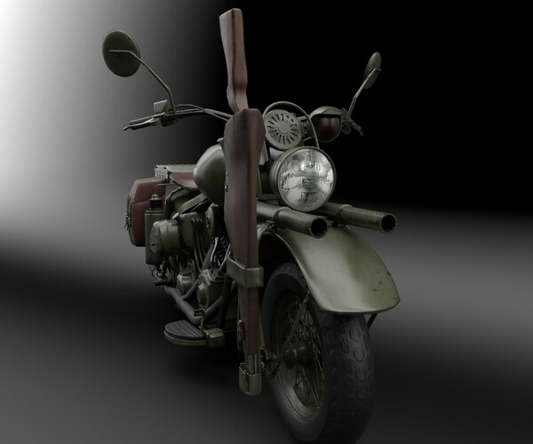 ArtStation - Motorcycle Custom Military HD | Game Assets