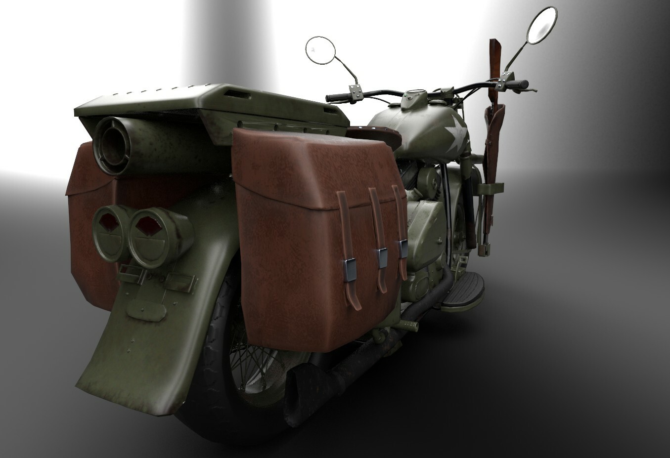 ArtStation - Motorcycle Custom Military HD | Game Assets
