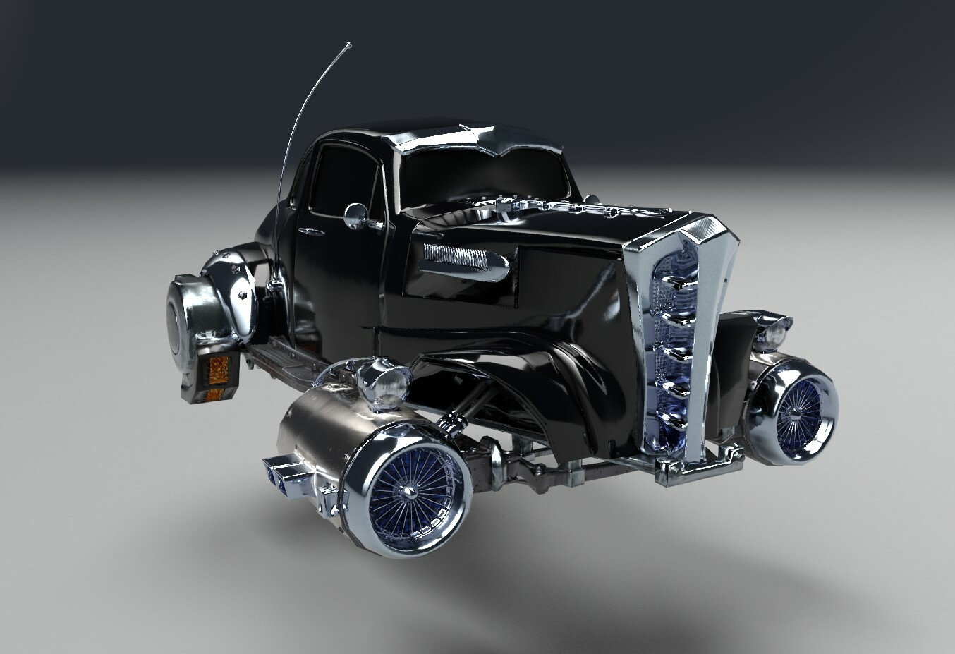 ArtStation - Futuristic Vintage Car Game Ready | Game Assets