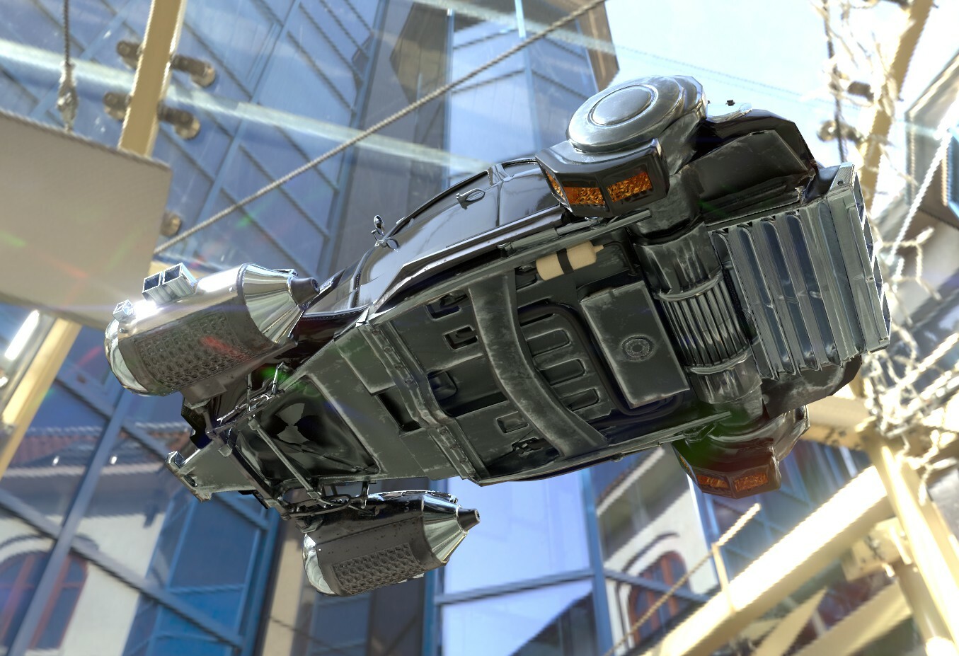 ArtStation - Futuristic Vintage Car Game Ready | Game Assets