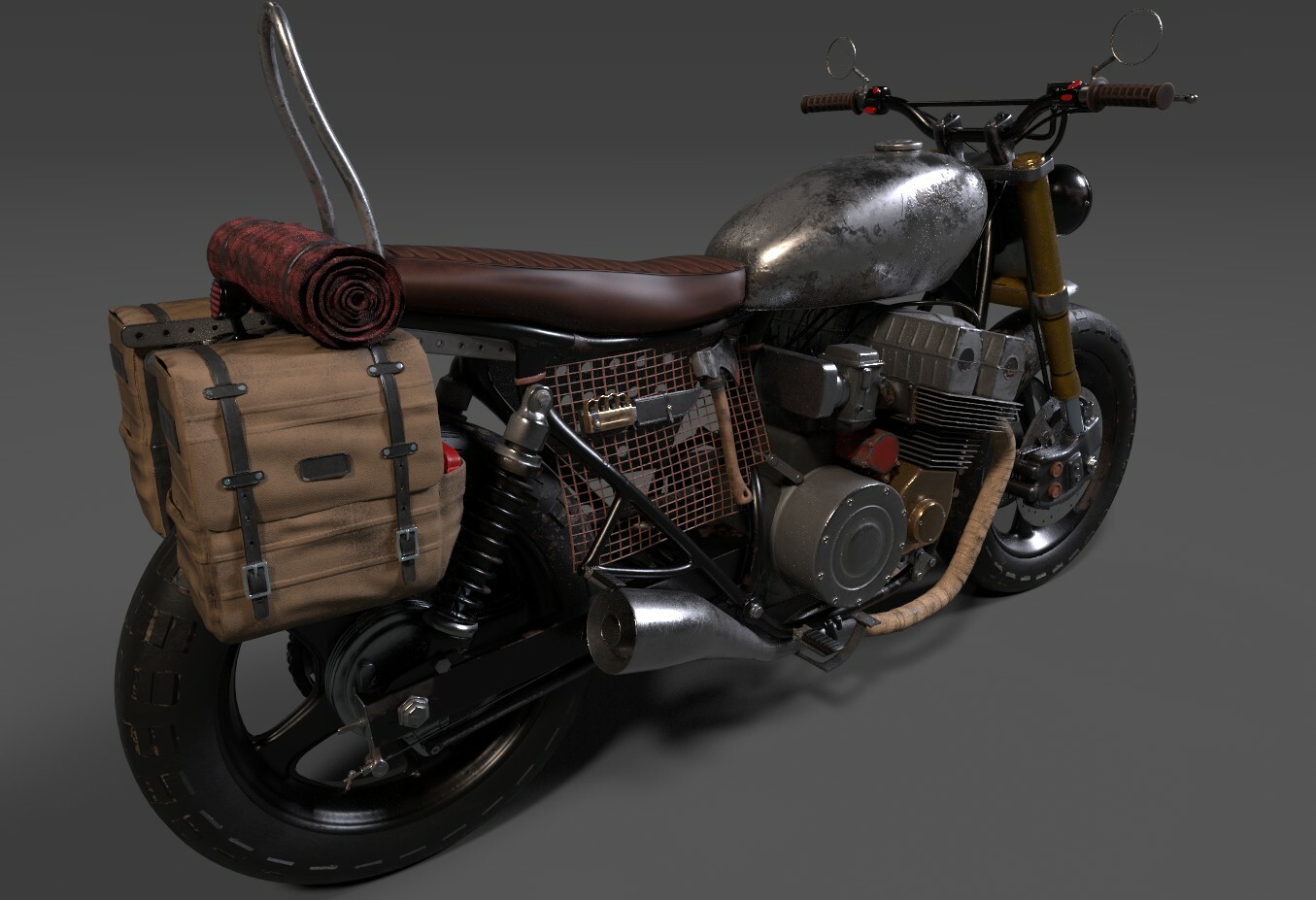 ArtStation - Survivor Motorcycle Post Apocalyptic Game Ready | Game Assets