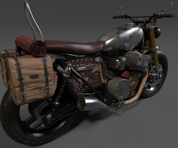 ArtStation - Survivor Motorcycle Post Apocalyptic Game Ready | Game Assets