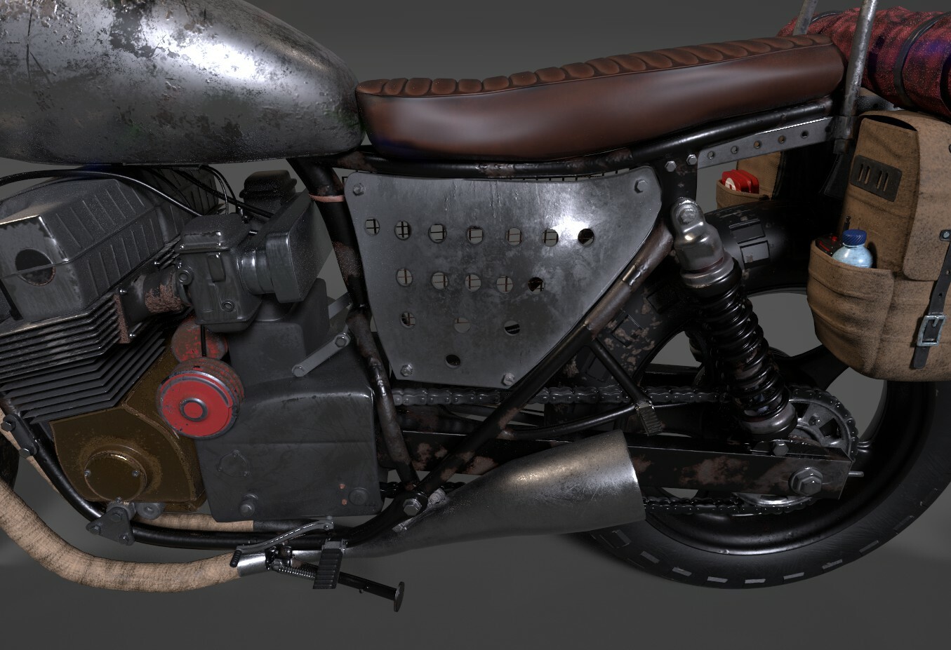 ArtStation - Survivor Motorcycle Post Apocalyptic Game Ready | Game Assets