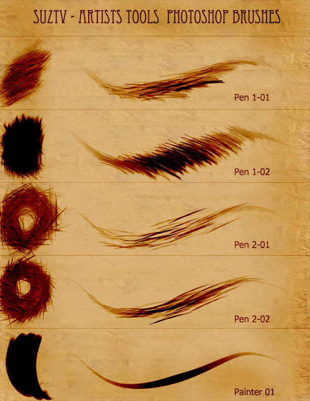 ArtStation - Artists Tool Photoshop Brush Set by Suztv | Brushes