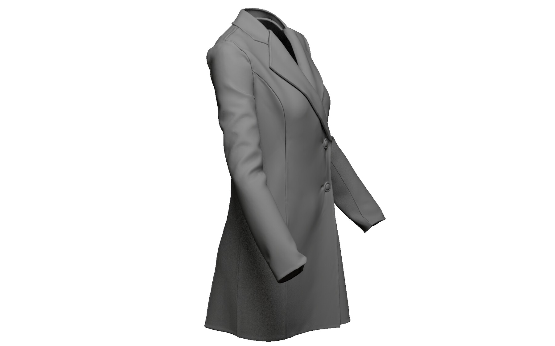 ArtStation - Female Coat cloth for Game, animation with low poly | Game ...