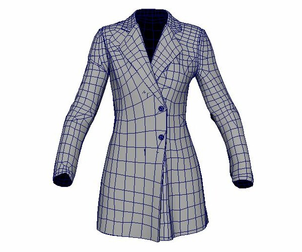ArtStation - Female Coat cloth for Game, animation with low poly | Game ...