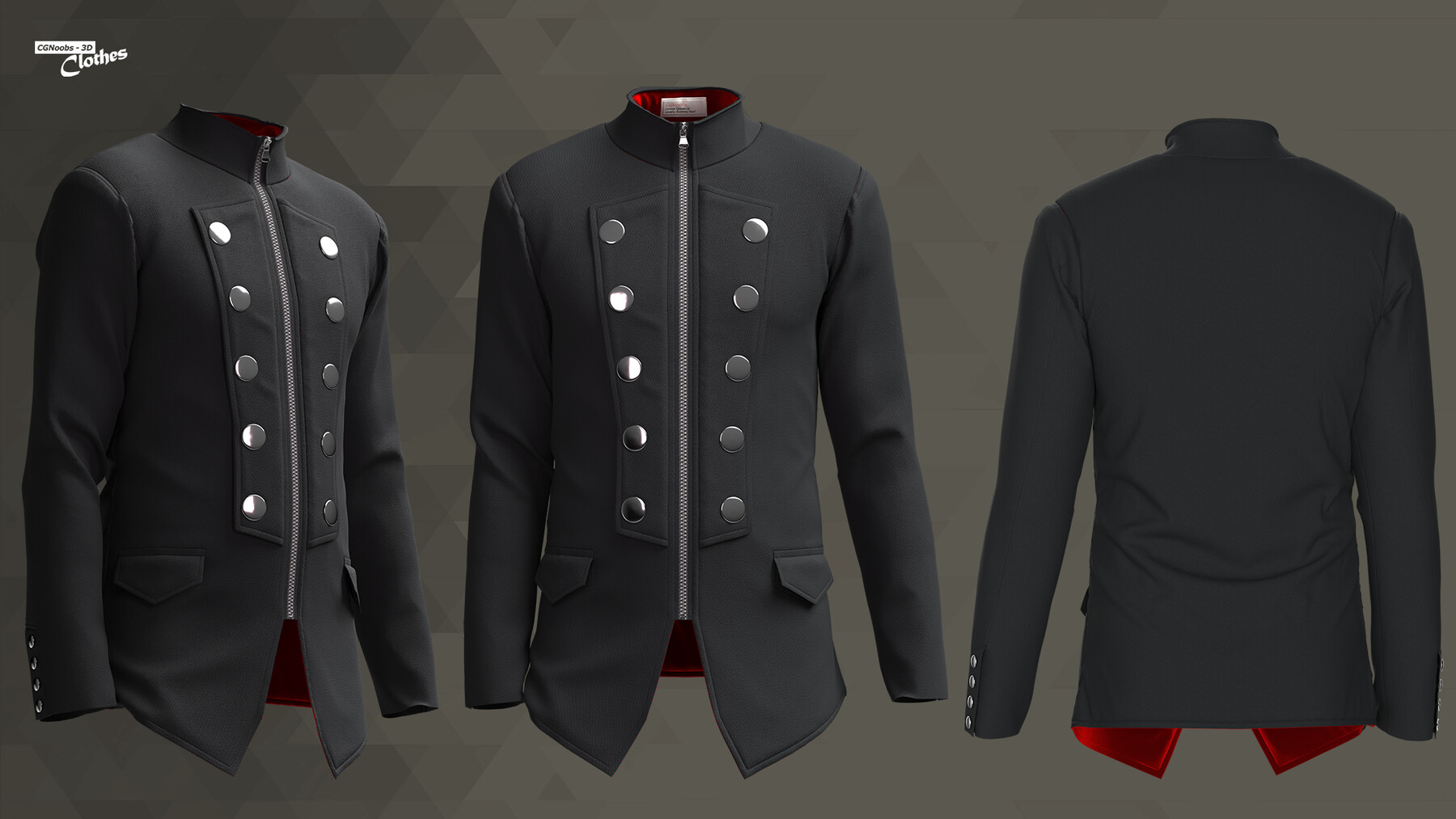 ArtStation - The Jacket 02 - 62 Marvelous Designer and Clo3D | Game Assets