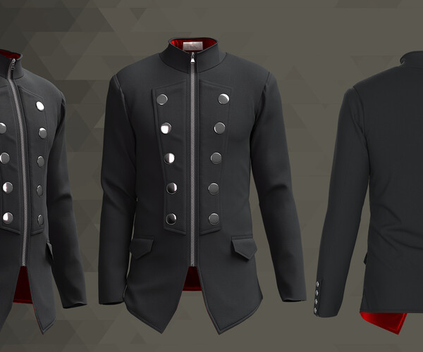 ArtStation - The Jacket 02 - 62 Marvelous Designer and Clo3D | Game Assets