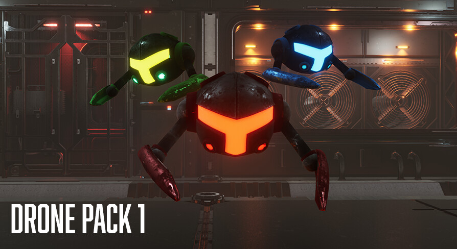 ArtStation - Sci-Fi Drones - (Unreal Engine 4 Game Ready Characters ...