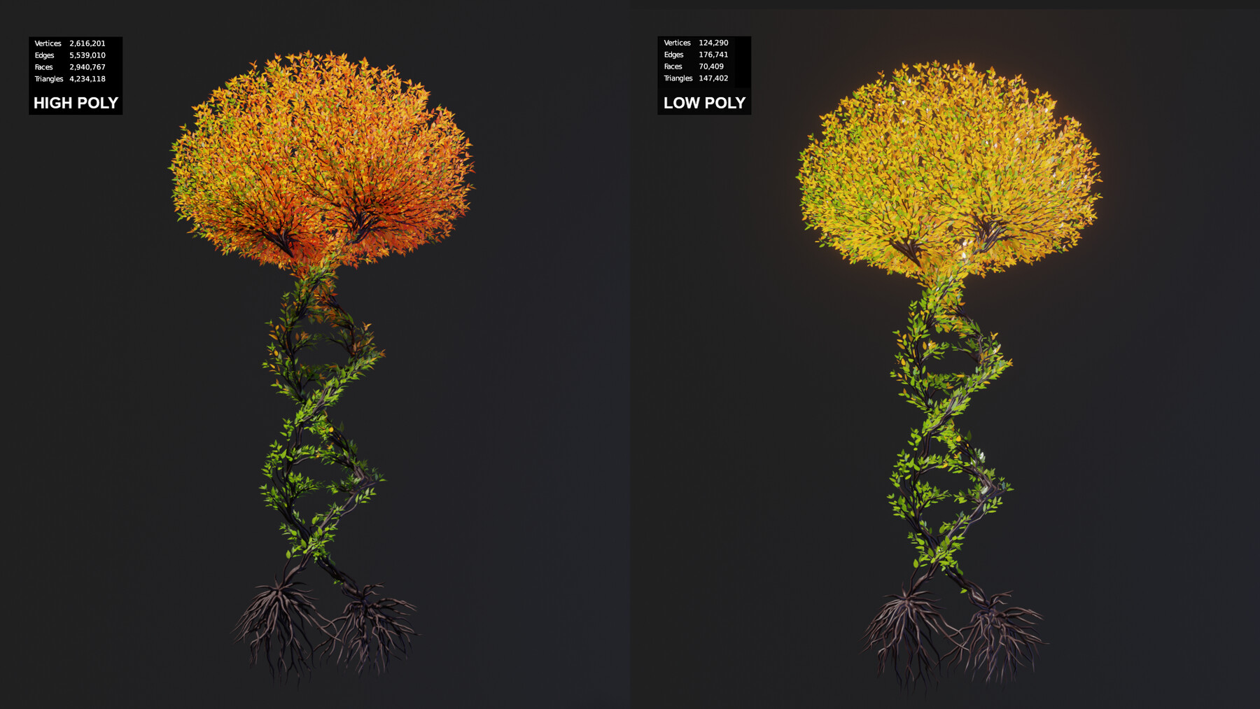 ArtStation - Tree in a shape of a DNA chain | Resources