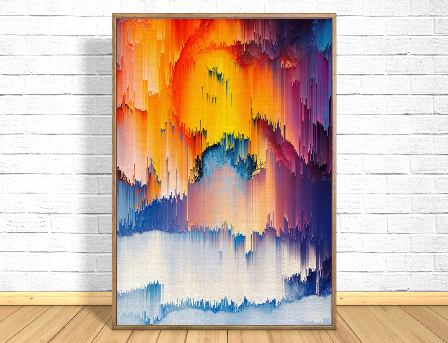 ArtStation - Abstract Glitch Pixel Art Colorful Design Poster | Artworks