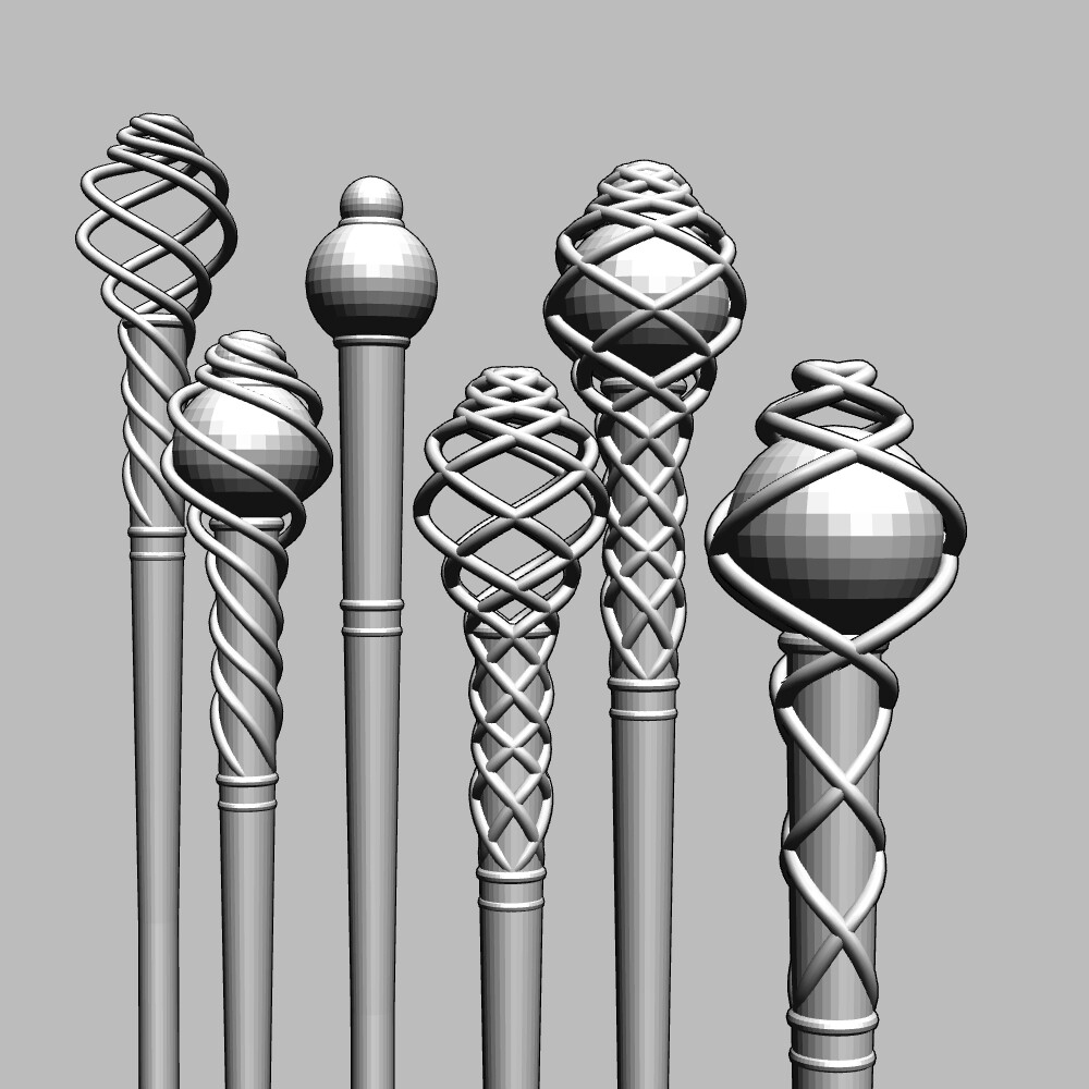 ArtStation - Fantasy Staffs | Resources