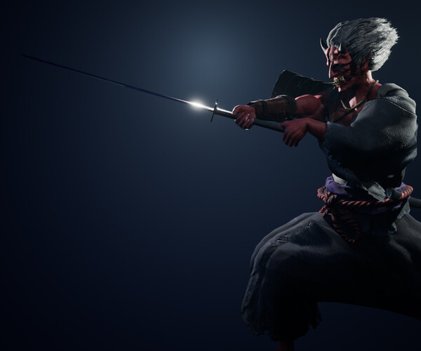 ArtStation - Oni Samurai - Game Ready | Game Assets