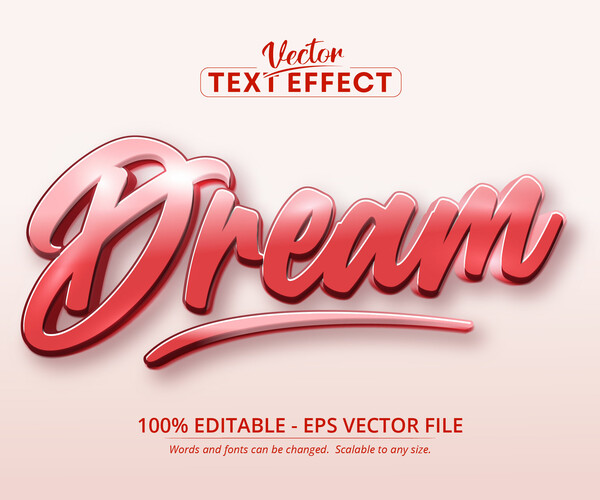 ArtStation - Dream text, calligraphic style editable text effect | Artworks