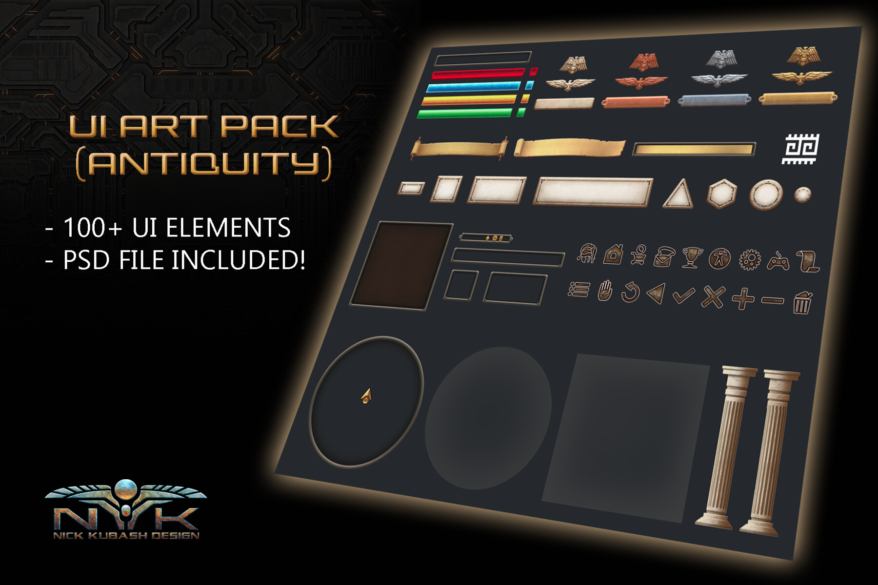 ArtStation - UI Pack - Antiquity | Game Assets