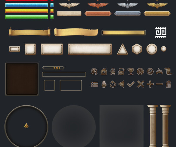ArtStation - UI Pack - Antiquity | Game Assets