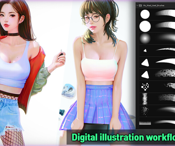 ArtStation - Digital illustration workflow - Vol.6 | Tutorials