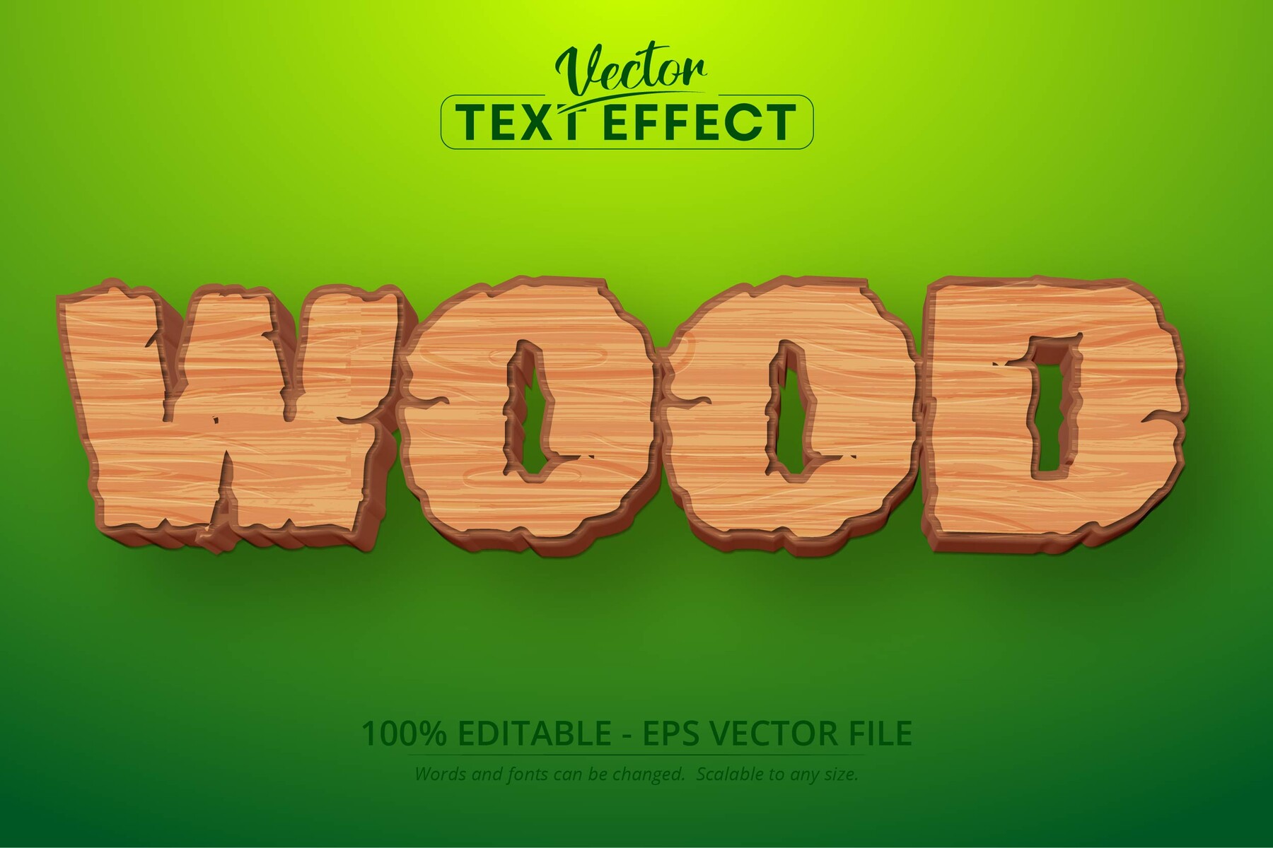 ArtStation - Wood text, mobile game and cartoon style editable text ...