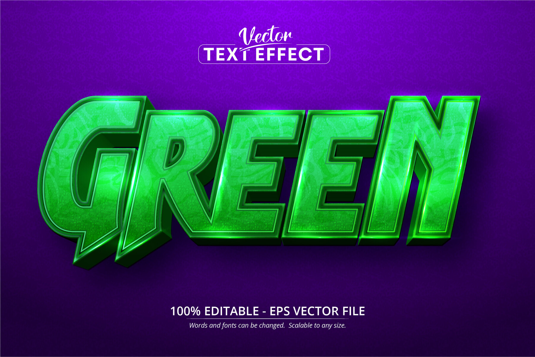 ArtStation - Green text, cartoon style editable text effect | Artworks
