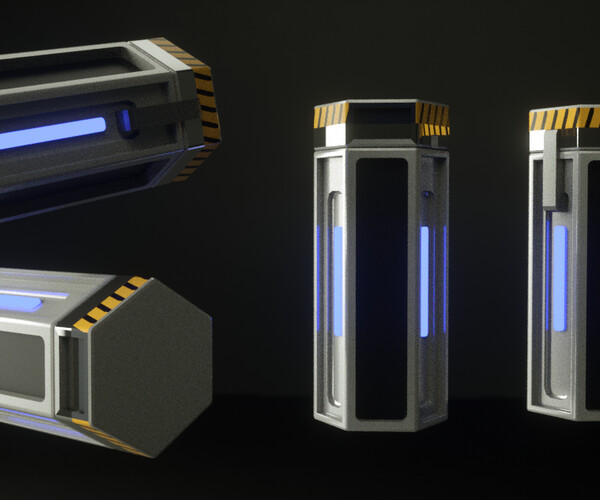 ArtStation - Low poly battery capsule sci fi Low-poly 3D model | Game ...