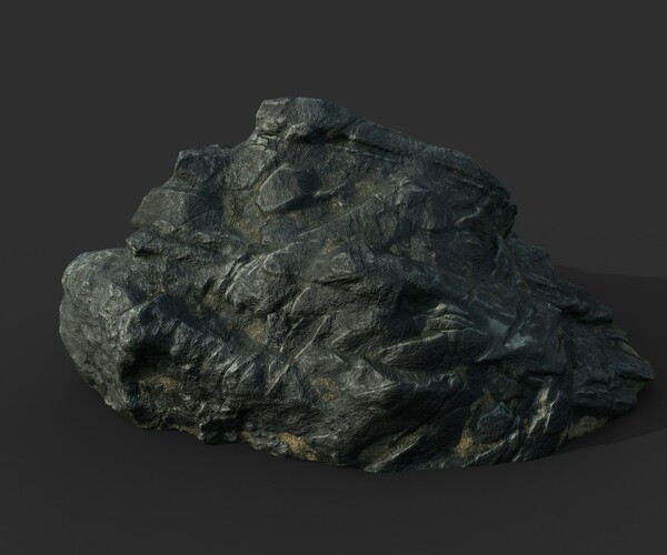 ArtStation - Low poly Black Beach Rock Collection 2 210210 | Game Assets