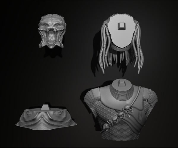 ArtStation - Predator Bust Model File STL for 3D Printer Figurine 3D ...