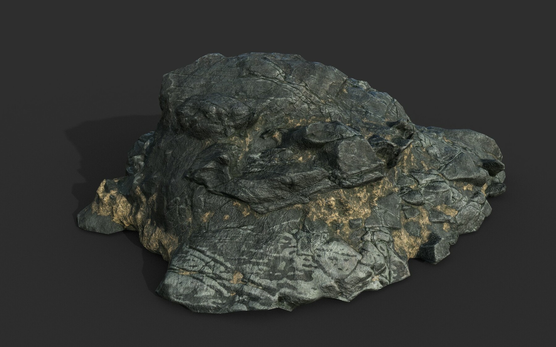 ArtStation - Low poly Black Beach Rock Collection 2 210210 | Game Assets