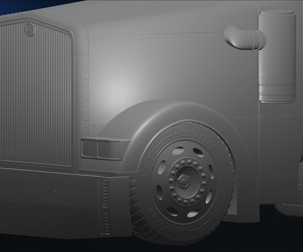ArtStation - American Heavy Truck Peterbilt Custom Model Printing File ...